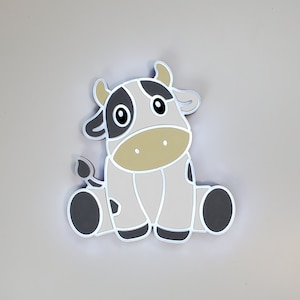 Cute Cow Light Sign, Cow Neon Like, Cow Night Light, Edge Lit LED, Cow ...