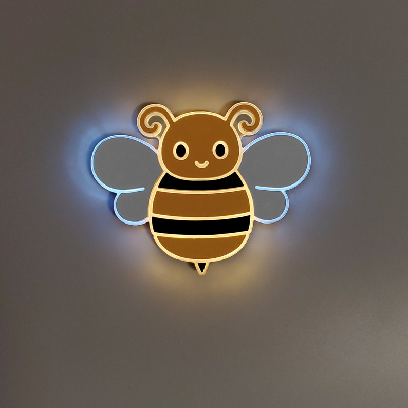 Cute Bumble Bee Light Sign Bumble Bee Like Bumble Bee Night - Etsy