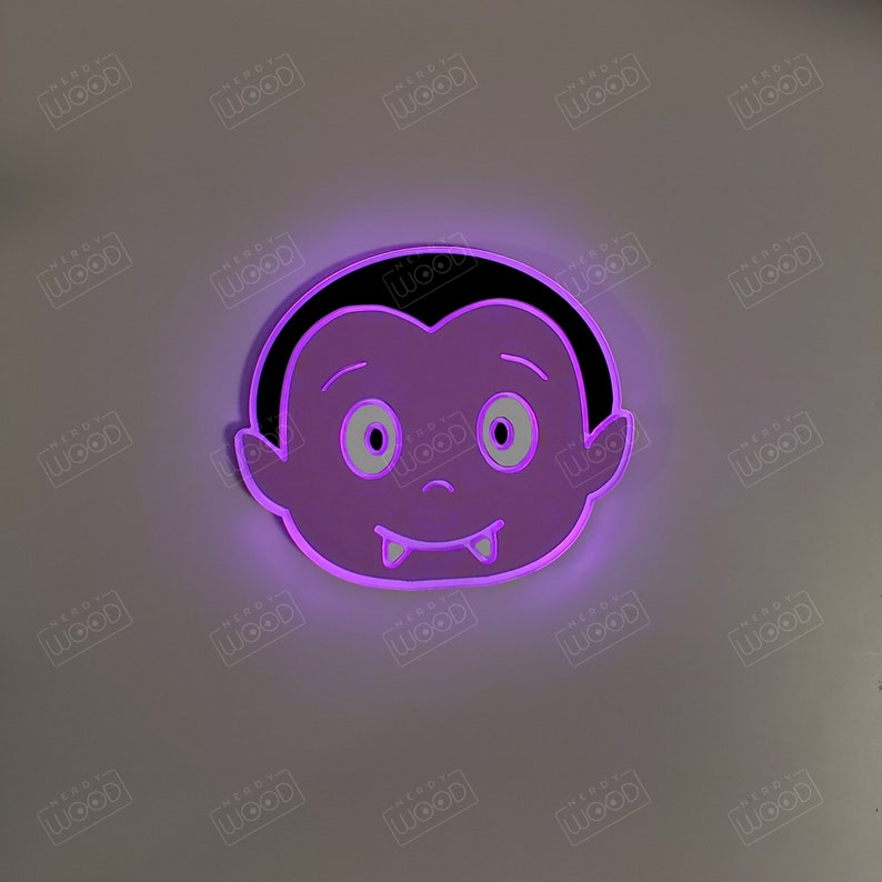 Halloween Cute Dracula Sign Neon Like Dracula Night Light - Etsy