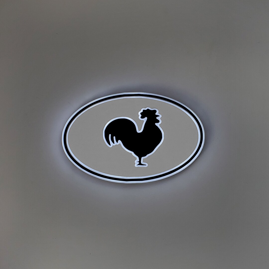 Rooster Silhouette Sign, Neon Like, Rooster Night Light, Edge Lit LED ...