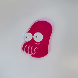 Zoidberg Sign, Neon Like , LED, Zoidberg Light Art , Zoidberg Wall ...