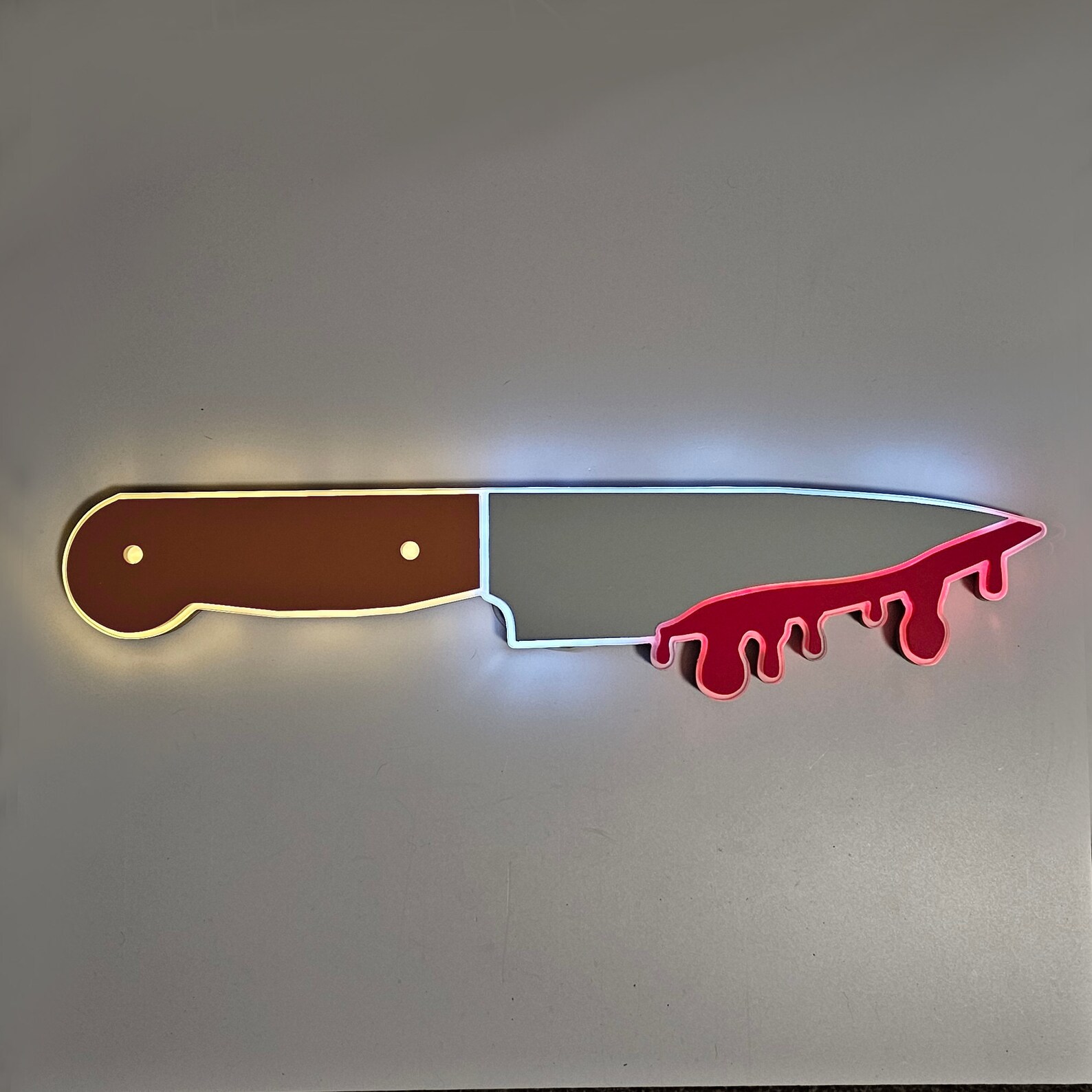 Bloody Knife Halloween Sign: Edge Lit LED Neon-like Art - Etsy