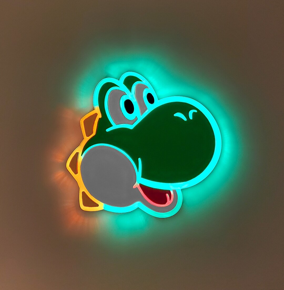 Yoshi Sign Neon Like Yoshi Light Art Wall Decor Yoshi Colored Yoshi Sign Neon Like Yoshi Light Art Wall Decor Yoshi Colored