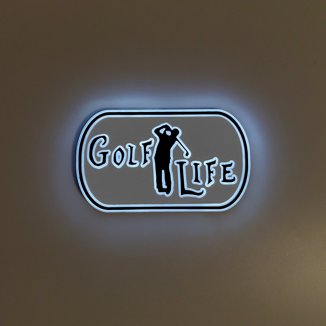 Golf Life Sign , Neon Like , LED , Wall Decor, Golf Life Night Light ...