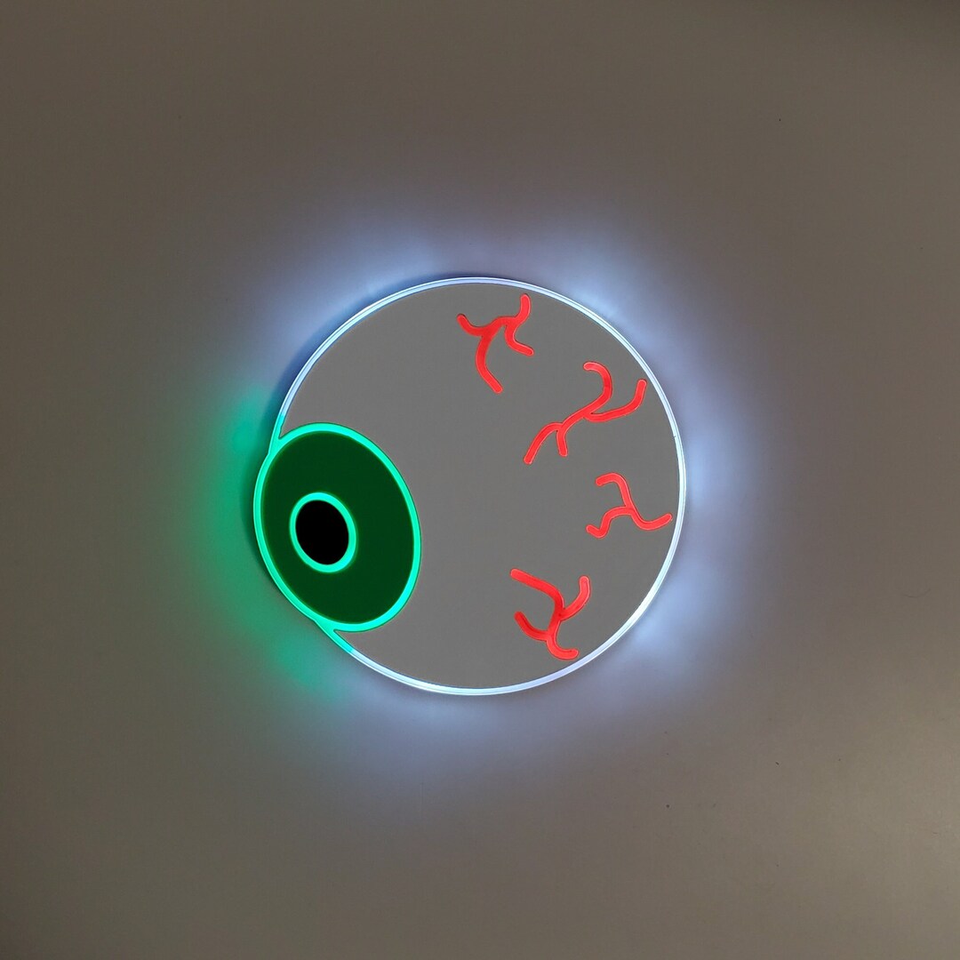 Eyeball Sign, Neon Like, Eyeball Night Light, Edge Lit LED, Eyeball Art ...