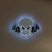 Bat Wing Skull Sign , Neon Like , Bat Wing Light , Winged Skull Wall ...