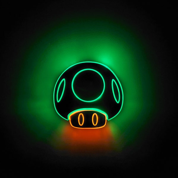 Super Mario Mushroom Neon Sign - Etsy
