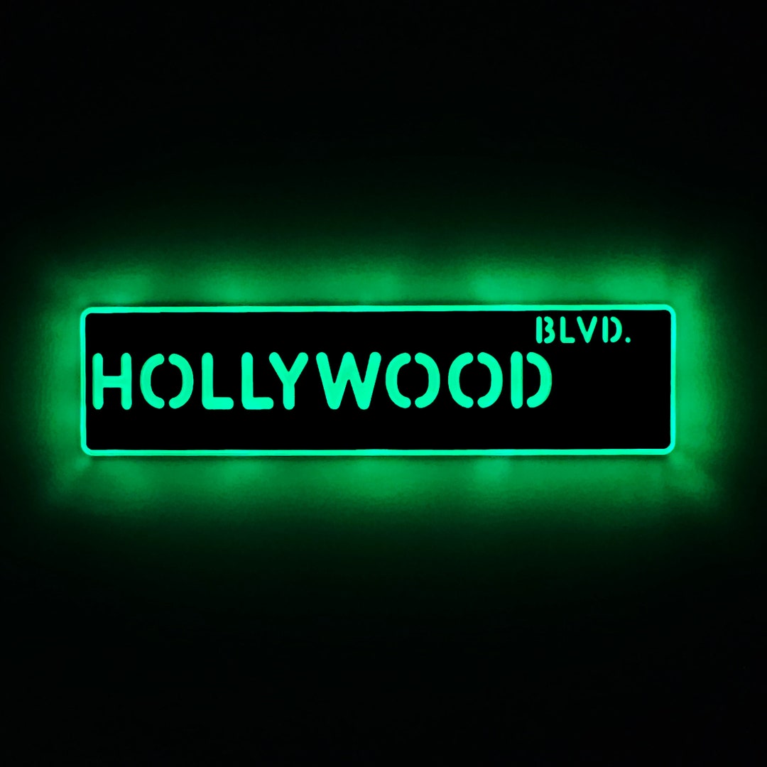 Custom Street Wall Sign, Neon Like, Street Sign Night Light, Edge Lit ...