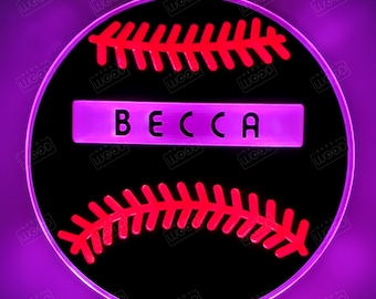 Neon Softball Sign - Etsy