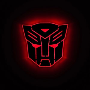 Autobot LED Sign: Transformers Fan Art, Edge Lit Decor - Etsy UK