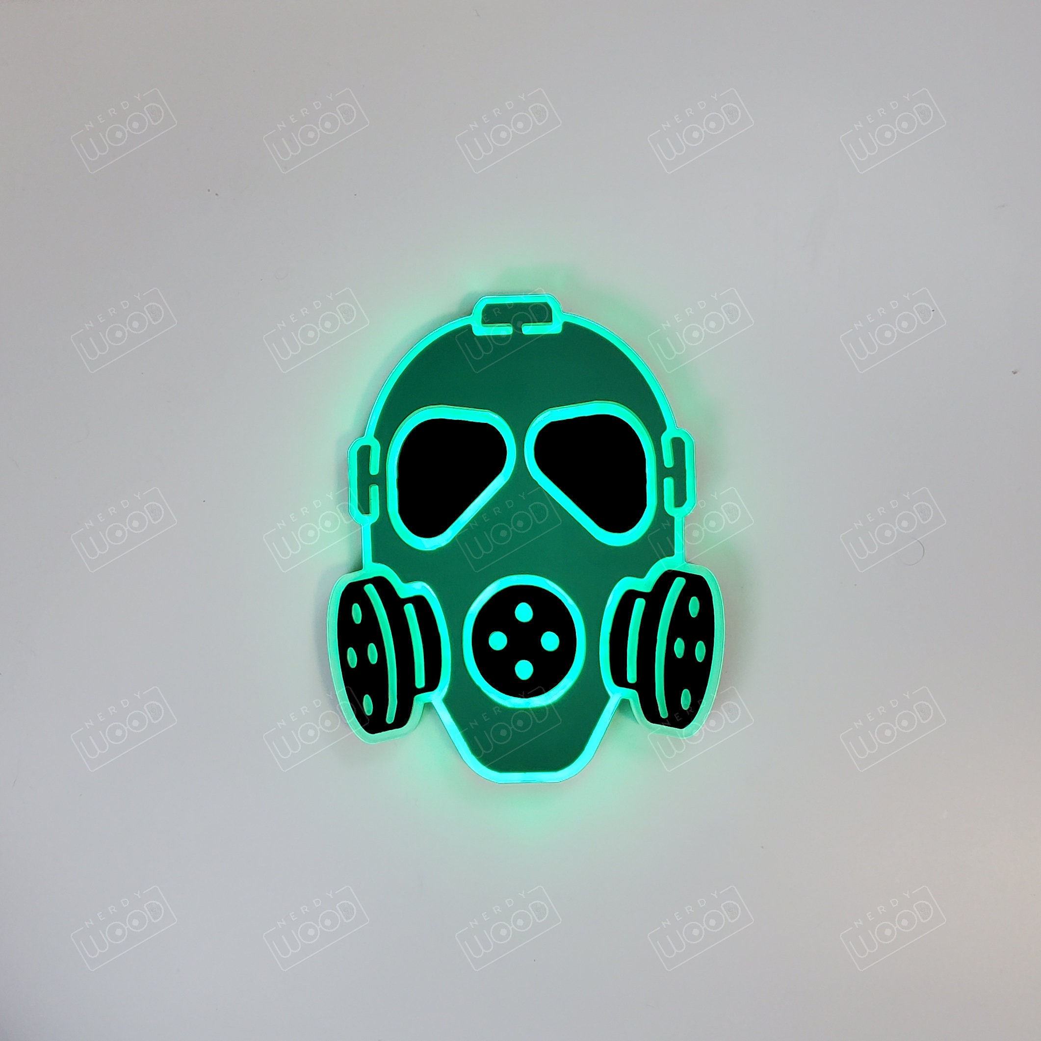 Edge Lit Gas Mask LED Sign: Neon Style Skull Night Light - Etsy
