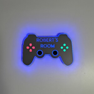 Game Controller Sign, Personalized, Neon Like, Light Art, Wall Decor ...