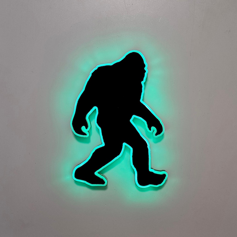 Bigfoot LED Sign: Sasquatch Edge Lit Night Light - Etsy