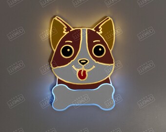 Beagle LED Wall Sign: Edge Lit Dog Night Light - Etsy