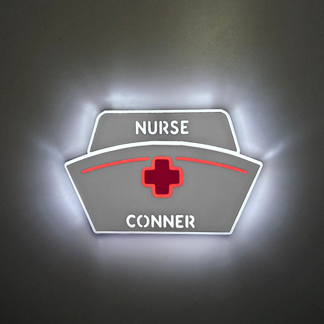 Nurse Hat Light up Wall Sign, Neon Like, Nurse Night Light, Edge Lit ...