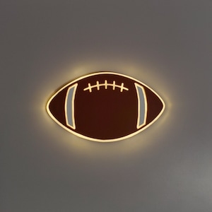 Football Light up Wall Sign, Football Neon Like, Football Night Light ...