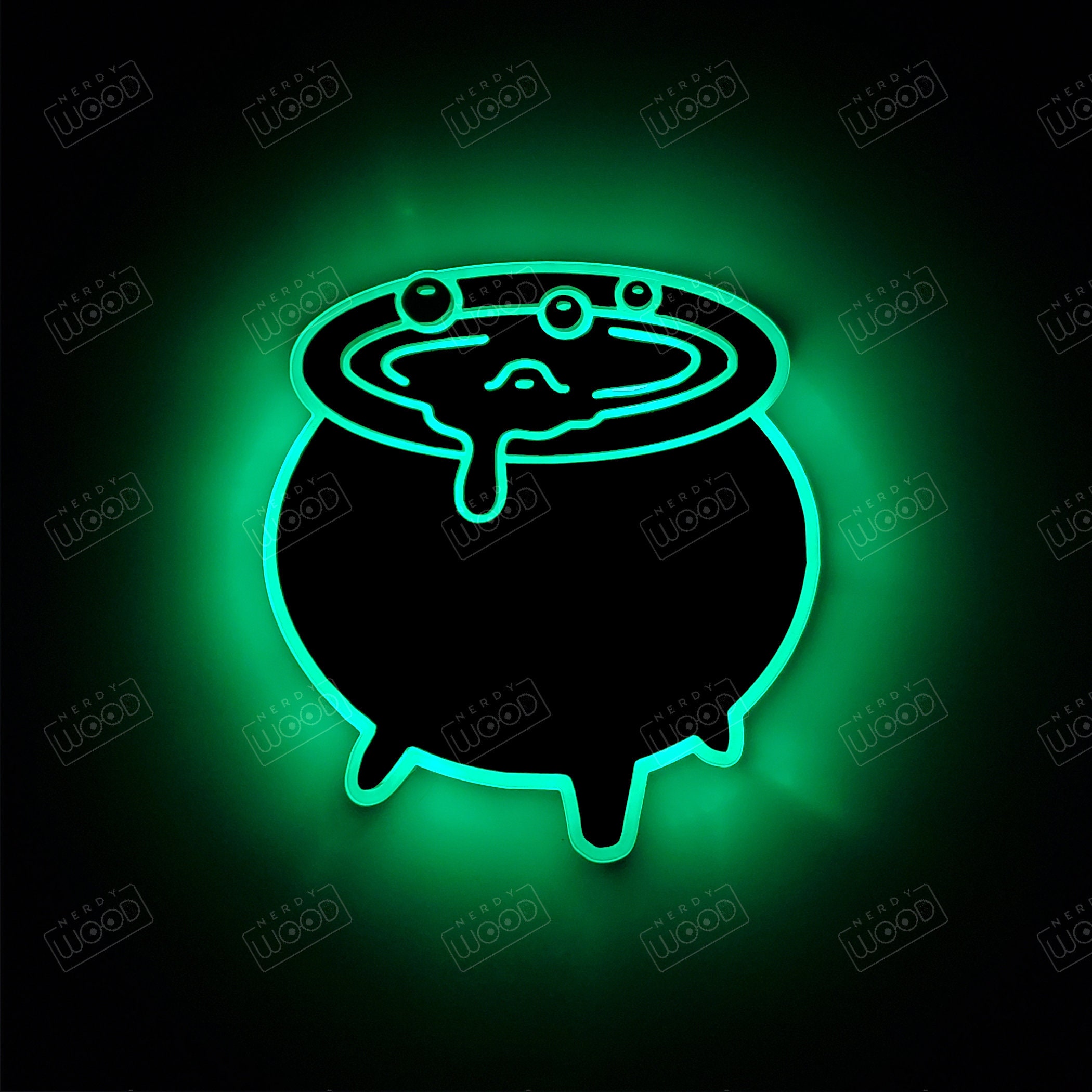 Halloween Cute Witch Cauldron Sign Neon Like Witch Cauldron - Etsy