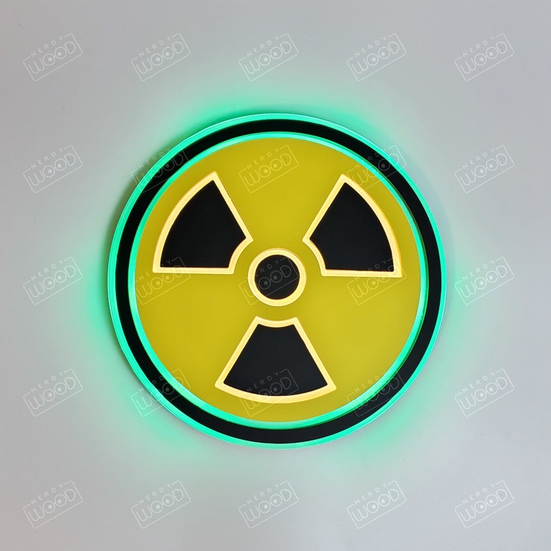 Radiation Symbol Warning Edge Lit LED Sign Neon Like - Etsy