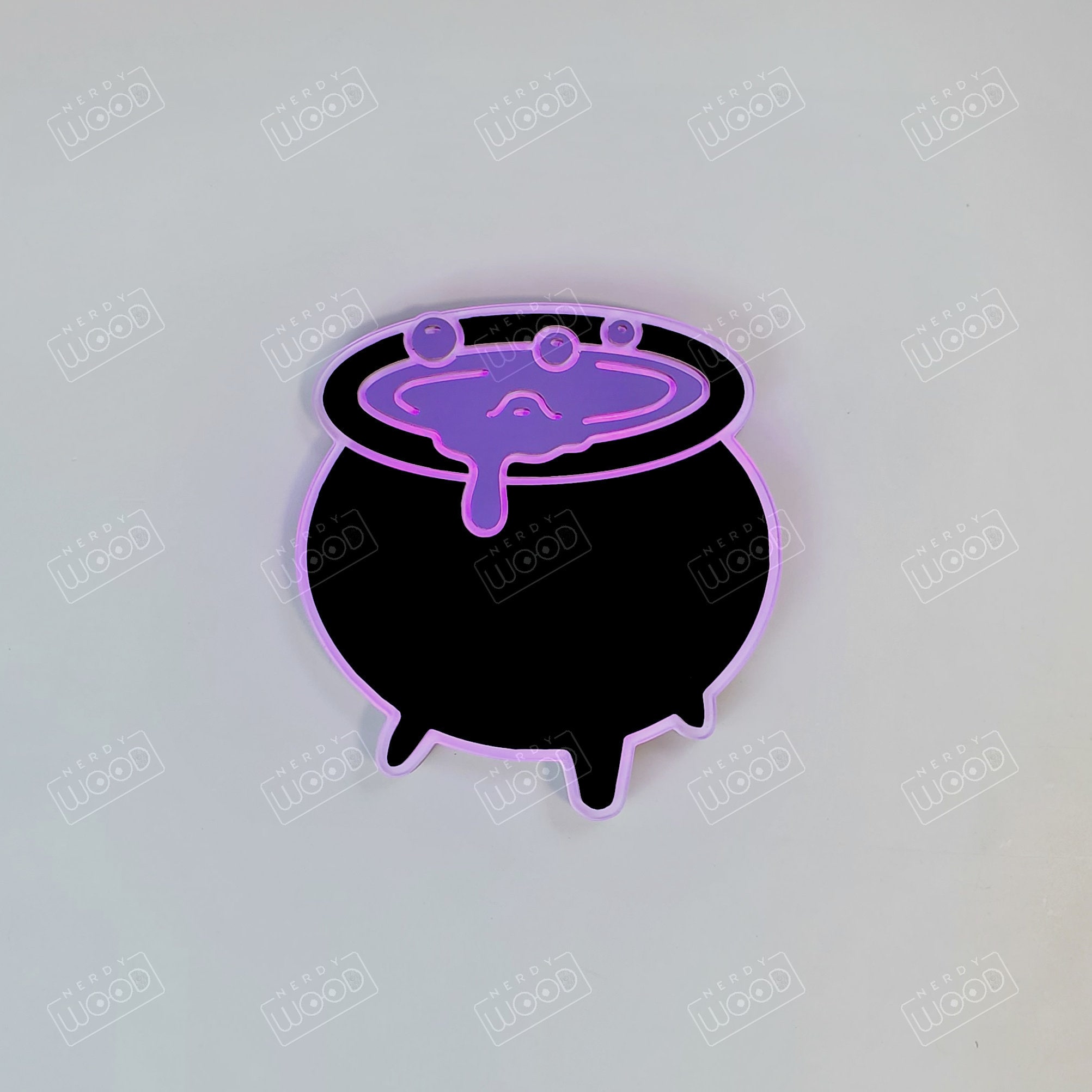 Halloween Cute Witch Cauldron Sign Neon Like Witch Cauldron - Etsy