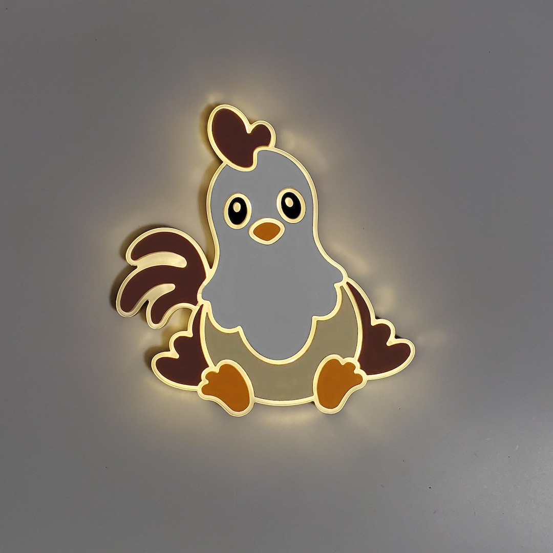 Cute Chicken Light Sign, Chicken Neon Like, Chicken Night Light, Edge ...