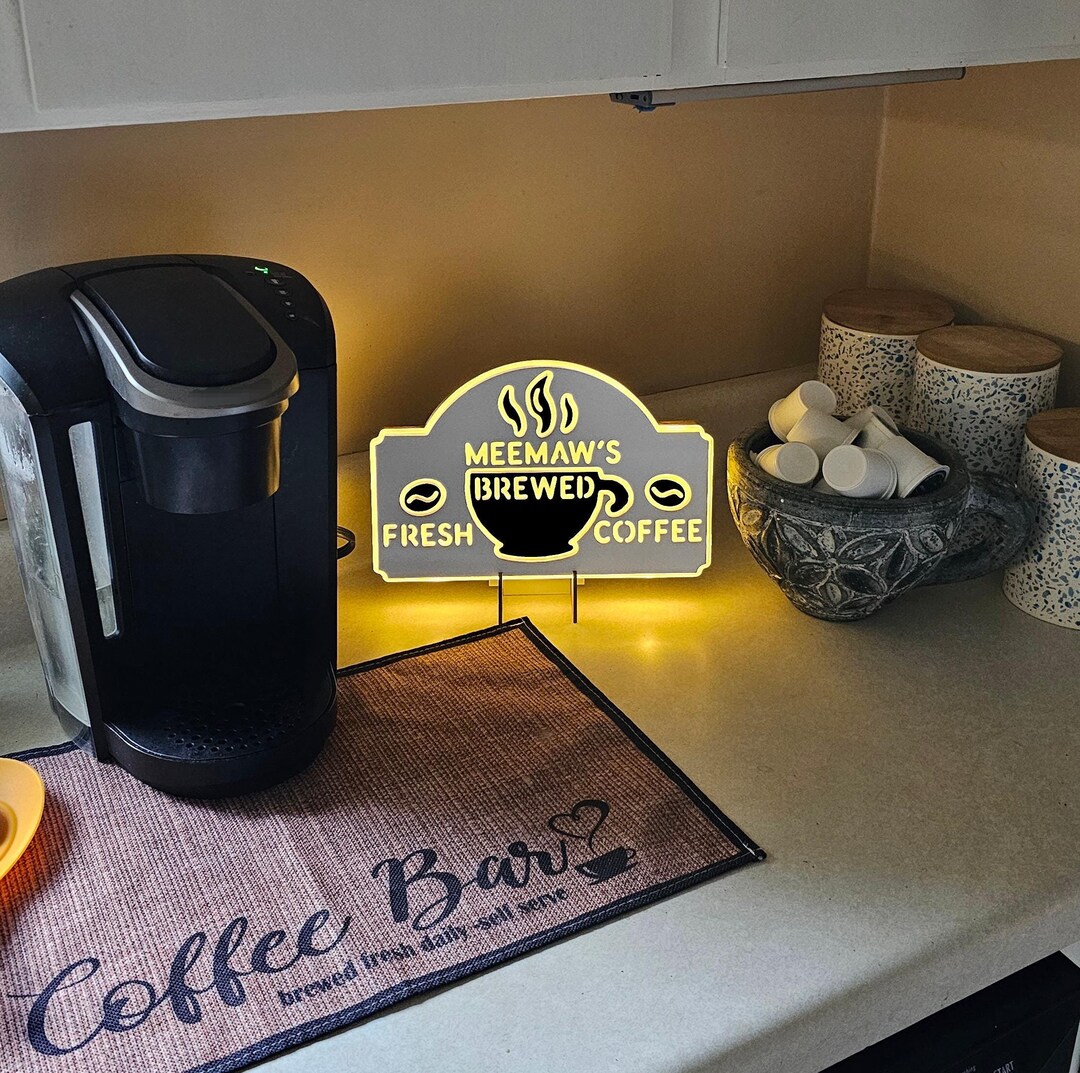 Coffee Light up Wall Sign, Neon Like, Personalized Coffee Sign, Edge ...