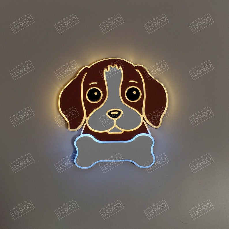 Beagle LED Wall Sign: Edge Lit Dog Night Light - Etsy