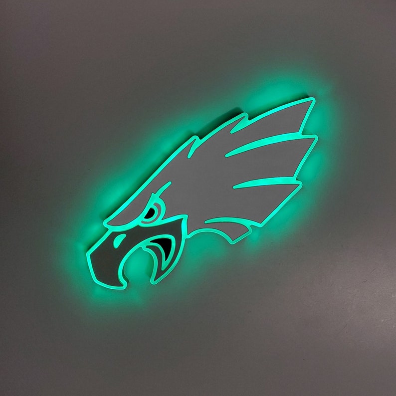 Edge Lit Eagle Head LED Sign: Acrylic Night Light - Etsy