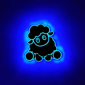Cute Sheep Light Sign, Sheep Neon Like, Sheep Night Light, Edge Lit LED ...