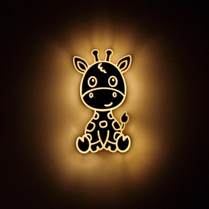 Cute Giraffe Light Sign , Neon Like, Giraffe Night Light, Edge Lit LED ...