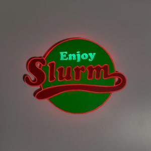 Slurm Soda LED Sign: Futurama Fan Art, Edge Lit Night Light - Etsy