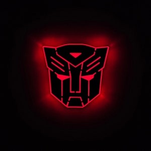 Autobot LED Sign: Transformers Fan Art, Edge Lit Decor - Etsy UK