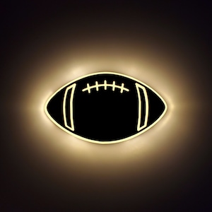 Football Light up Wall Sign, Football Neon Like, Football Night Light ...