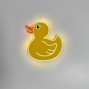 Cute Duck Light Sign, Neon Like, Rubber Duck Night Light, Edge Lit LED ...