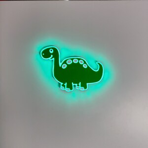 Brontosaurus Light up Wall Sign, Neon Like, Brontosaurus Night Light ...