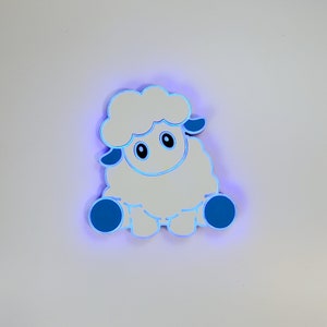 Cute Sheep Light Sign, Sheep Neon Like, Sheep Night Light, Edge Lit LED ...