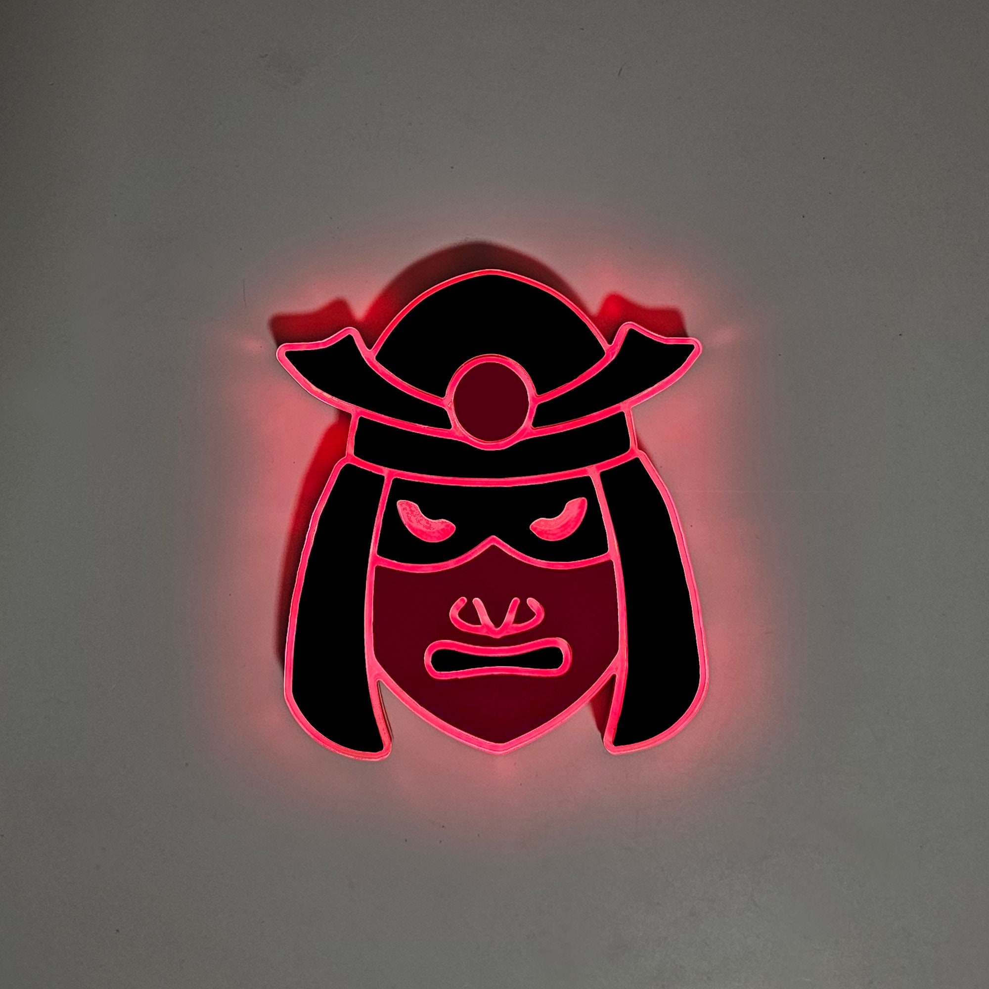 Shogun Mask Sign Neon Like Shogun Night Light Edge Lit - Etsy