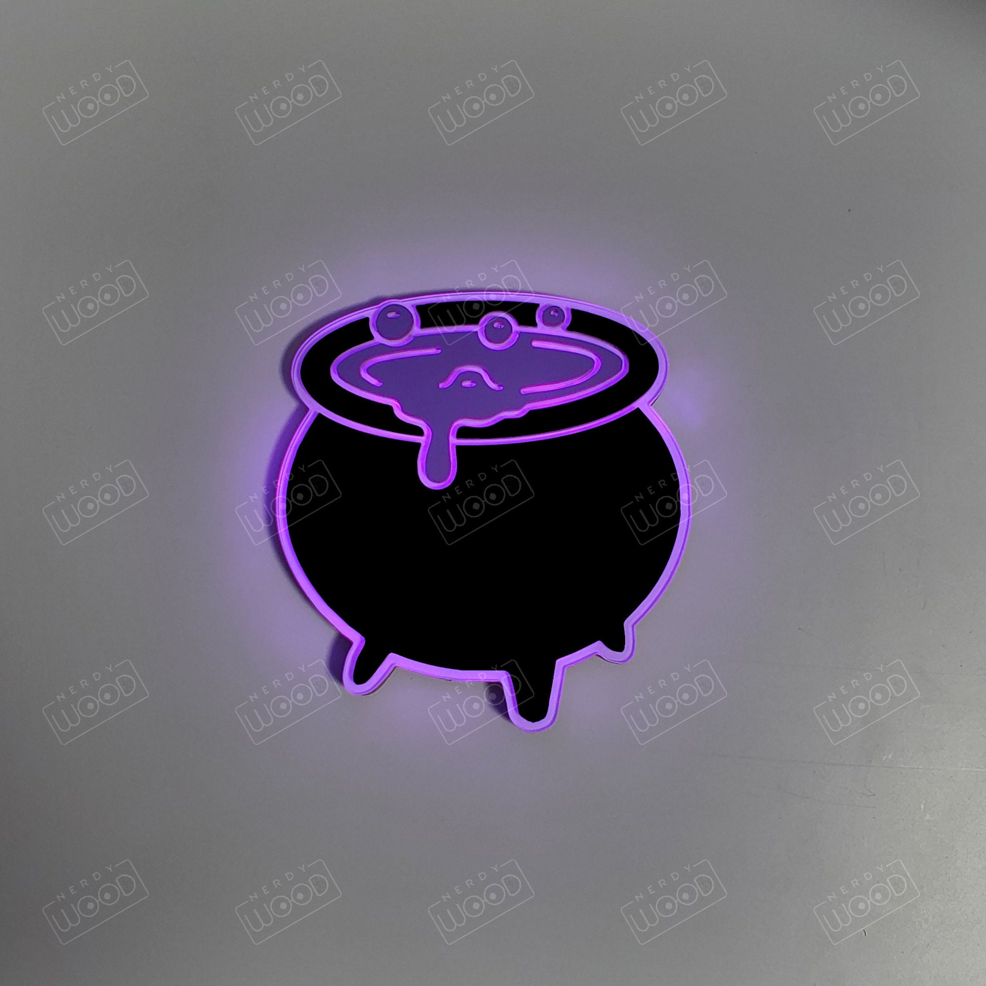 Halloween Cute Witch Cauldron Sign Neon Like Witch Cauldron - Etsy