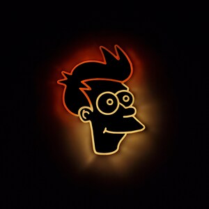 Fry Sign, Neon Like , LED, Fry Light Art , Fry Wall Decor, Philip J ...