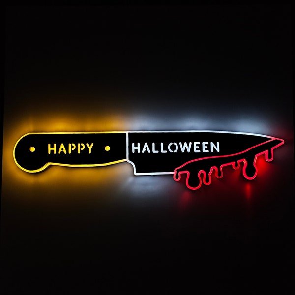 Neon Bloody Knife Light - Etsy