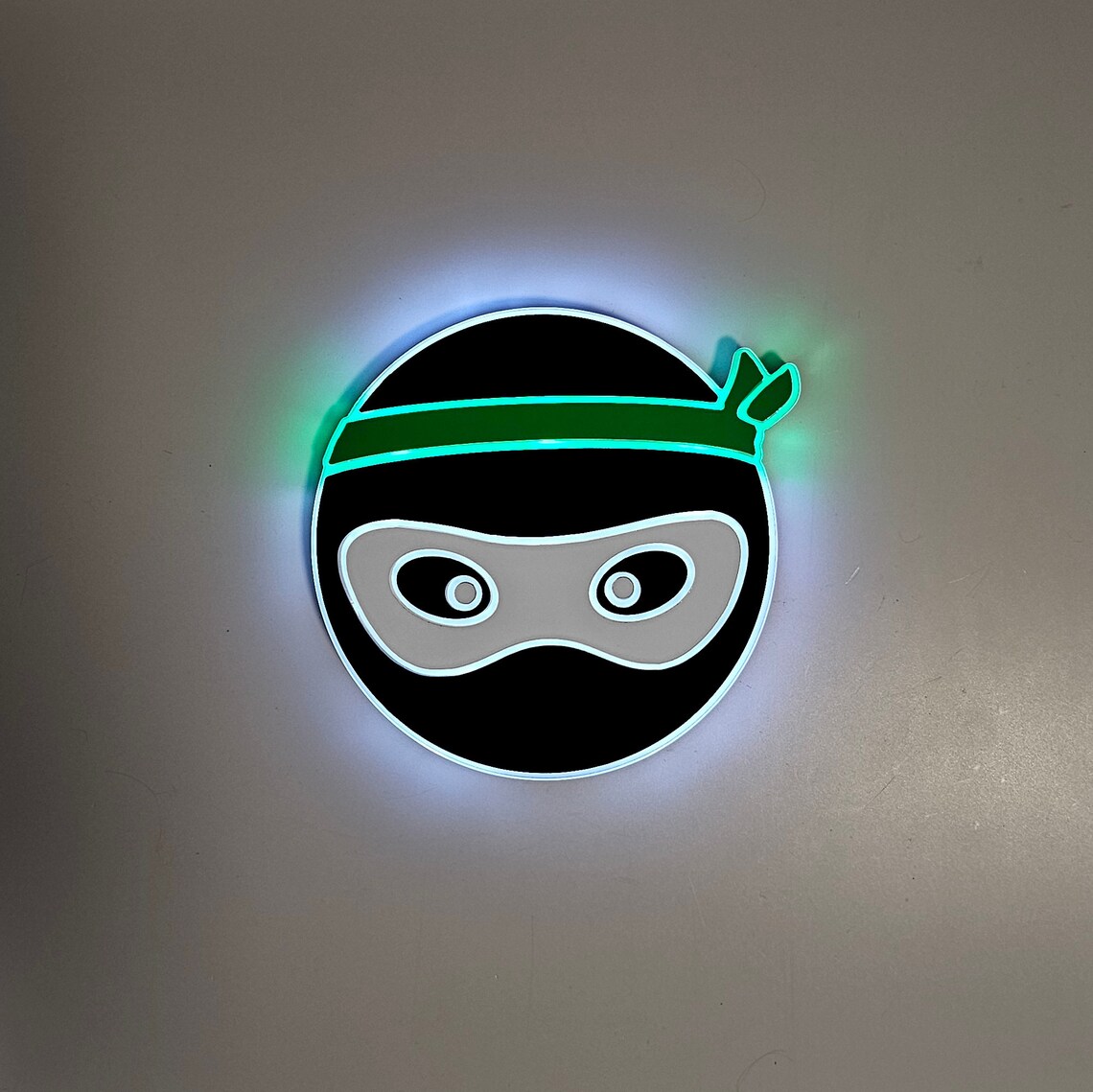 Ninja Face LED Sign: Edge Lit Light Art, USB Powered - Etsy