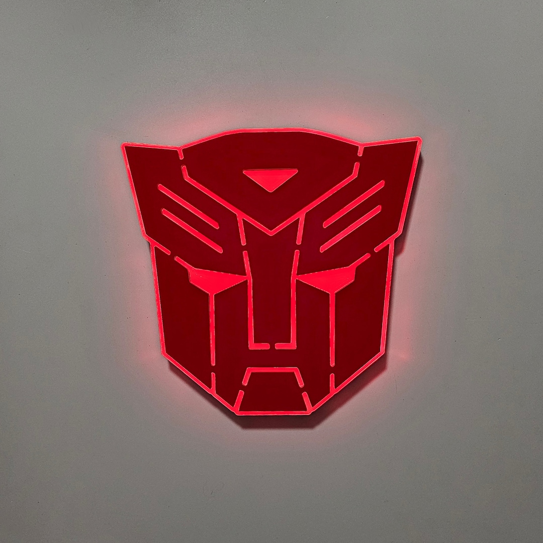 Autobot LED Sign: Transformers Fan Art, Edge Lit Decor - Etsy