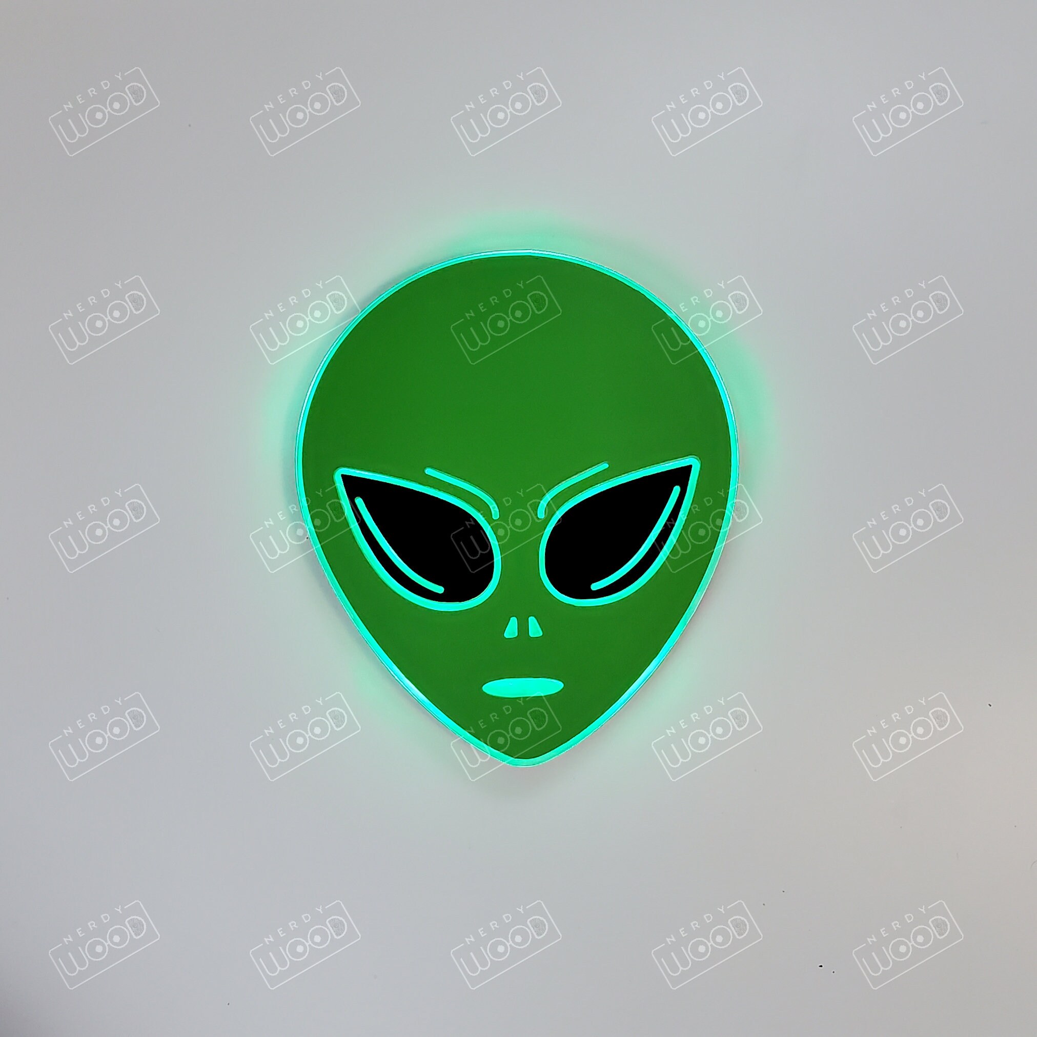 Alien Face Sign Neon Like Alien Night Light Edge Lit LED - Etsy