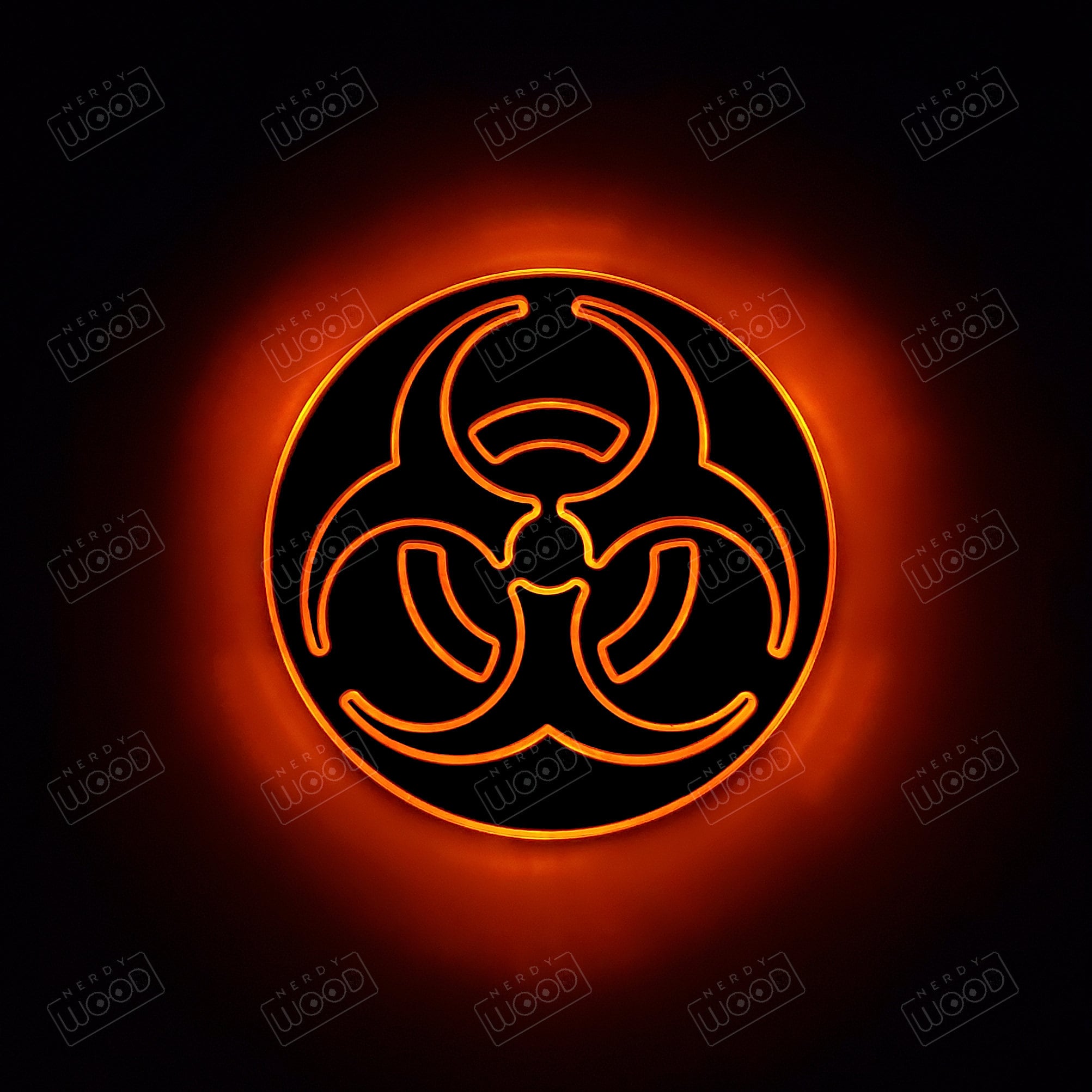 Bio Hazard Symbol Warning Edge Lit LED Sign Neon Like - Etsy