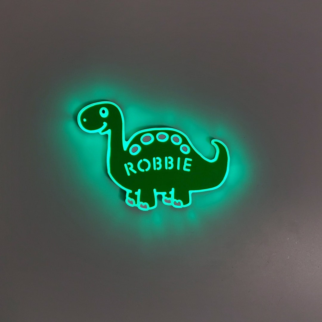 Brontosaurus Light up Wall Sign, Neon Like, Brontosaurus Night Light ...