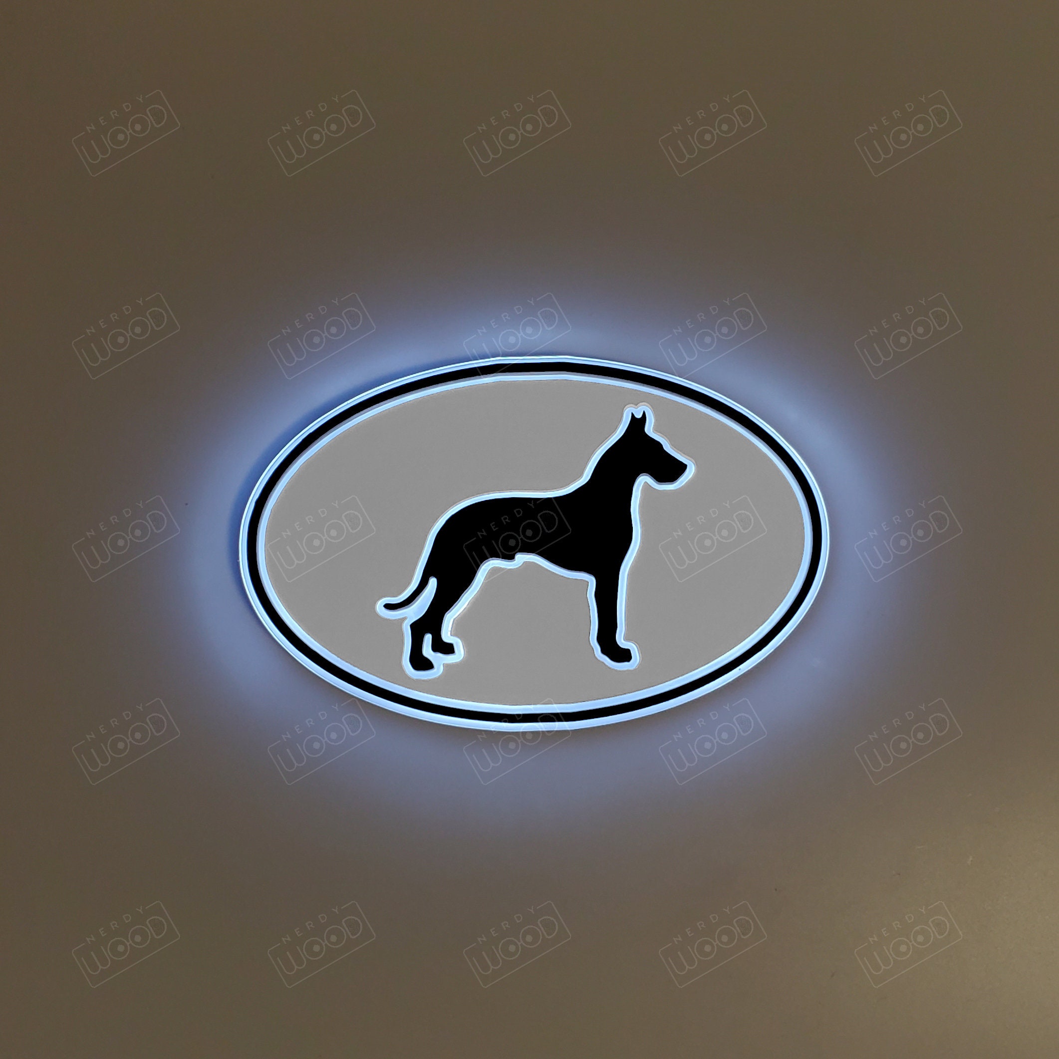 Great Dane Light up Silhouette Sign Neon Like Night Light - Etsy