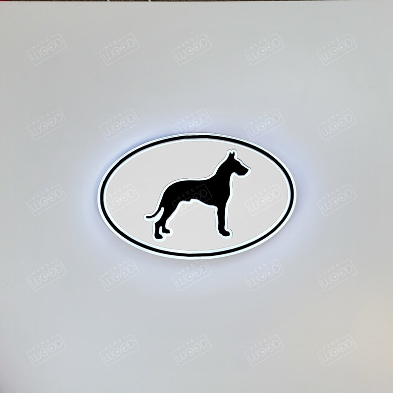 Great Dane Light up Silhouette Sign Neon Like Night Light - Etsy