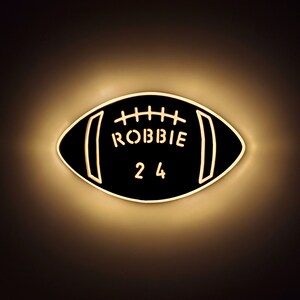 Football Light up Wall Sign, Football Neon Like, Football Night Light ...