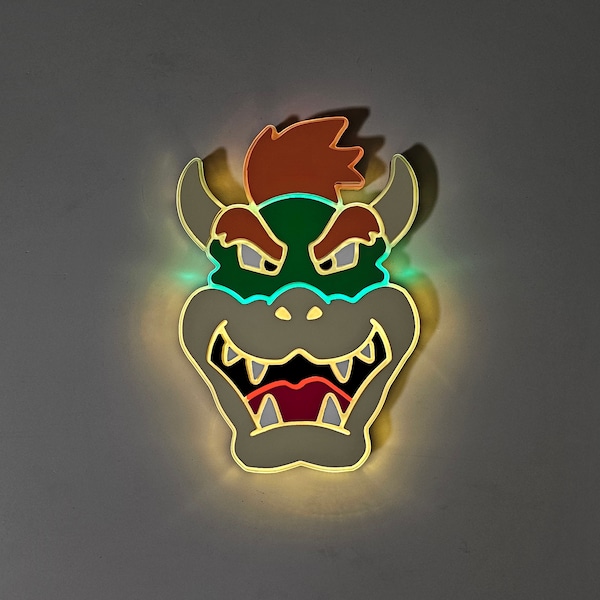 Super Mario Bowser Lamp - Etsy