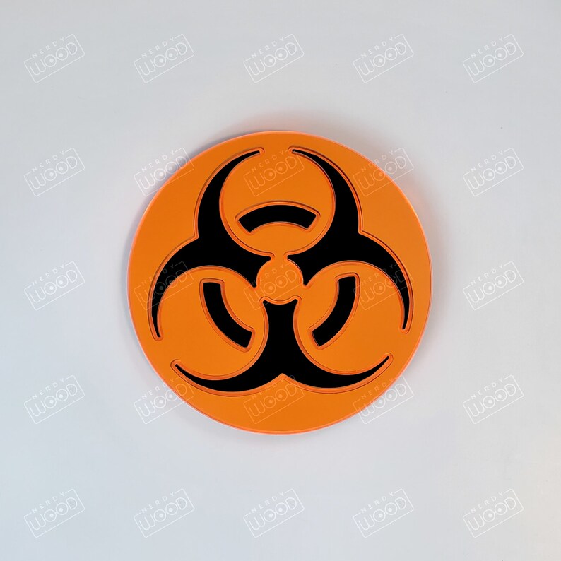 Bio Hazard Symbol Warning Edge Lit LED Sign Neon Like - Etsy