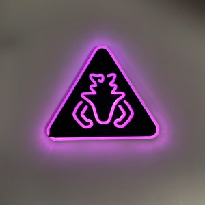 FNAF Roxy Security Breach Warning Sign , Neon Like , Roxanne Wolf Light ...